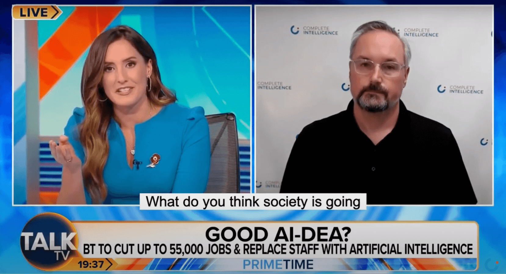 Talk TV: The Impact of AI on Jobs and Society - Complete Intelligence